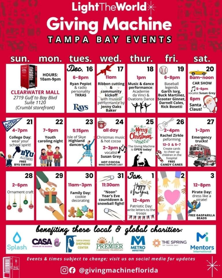 'Tis The Season for Giving: Giving Machine Comes to Clearwater Florida